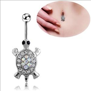 Jewelry | Rhinestone Turtle Belly Button Ring | Poshmark
